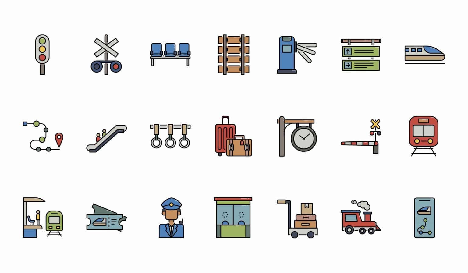 Train Station Icon | Vintagio Design